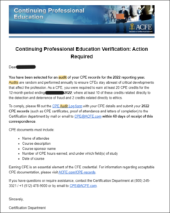 6. CPE Audit – ACFE JAPAN | 一般社団法人 日本公認不正検査士協会